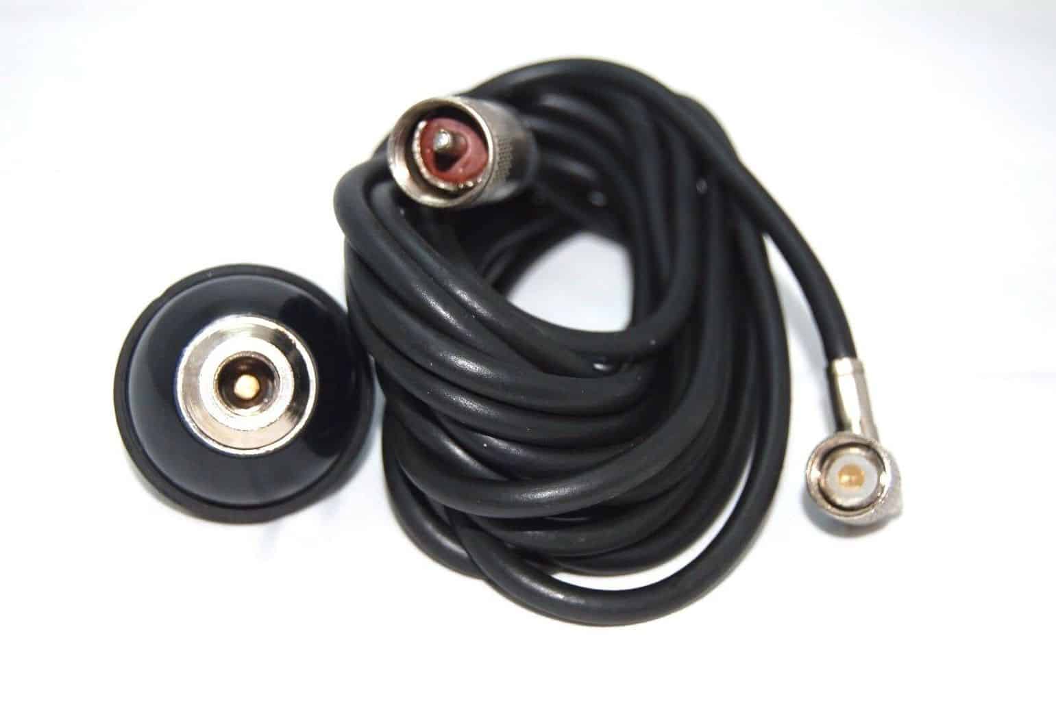 3/8 DV CB Antenna Aerial Body Wing Light Bar Mount & Cable Kit Disco ...