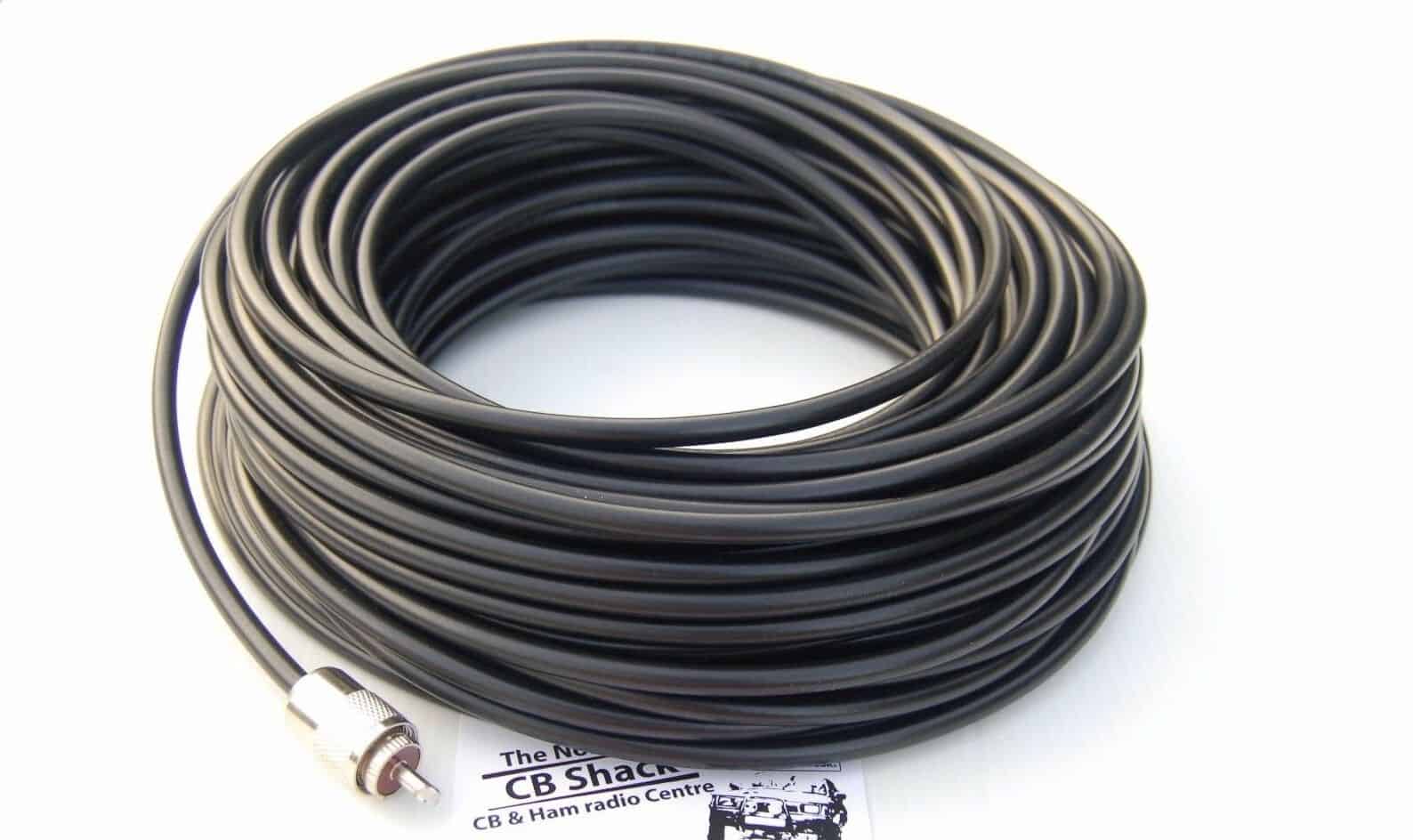 mini8 30m low loss 50 Ohm coax cable rg8x with 2 pl259 cb ham radio ...